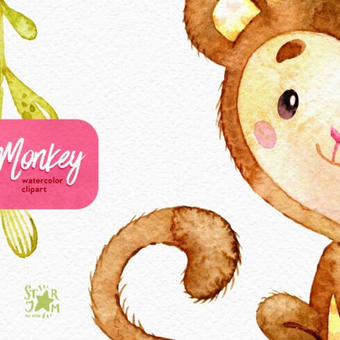 Monkey Watercolour Clipart | Master Bundles