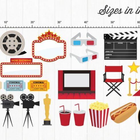 Movie Night Clip Art | Master Bundles