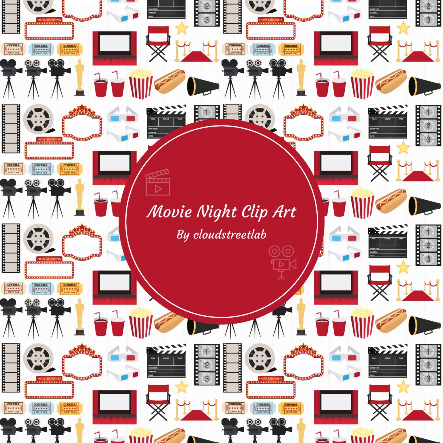 Movie Night Clip Art – MasterBundles