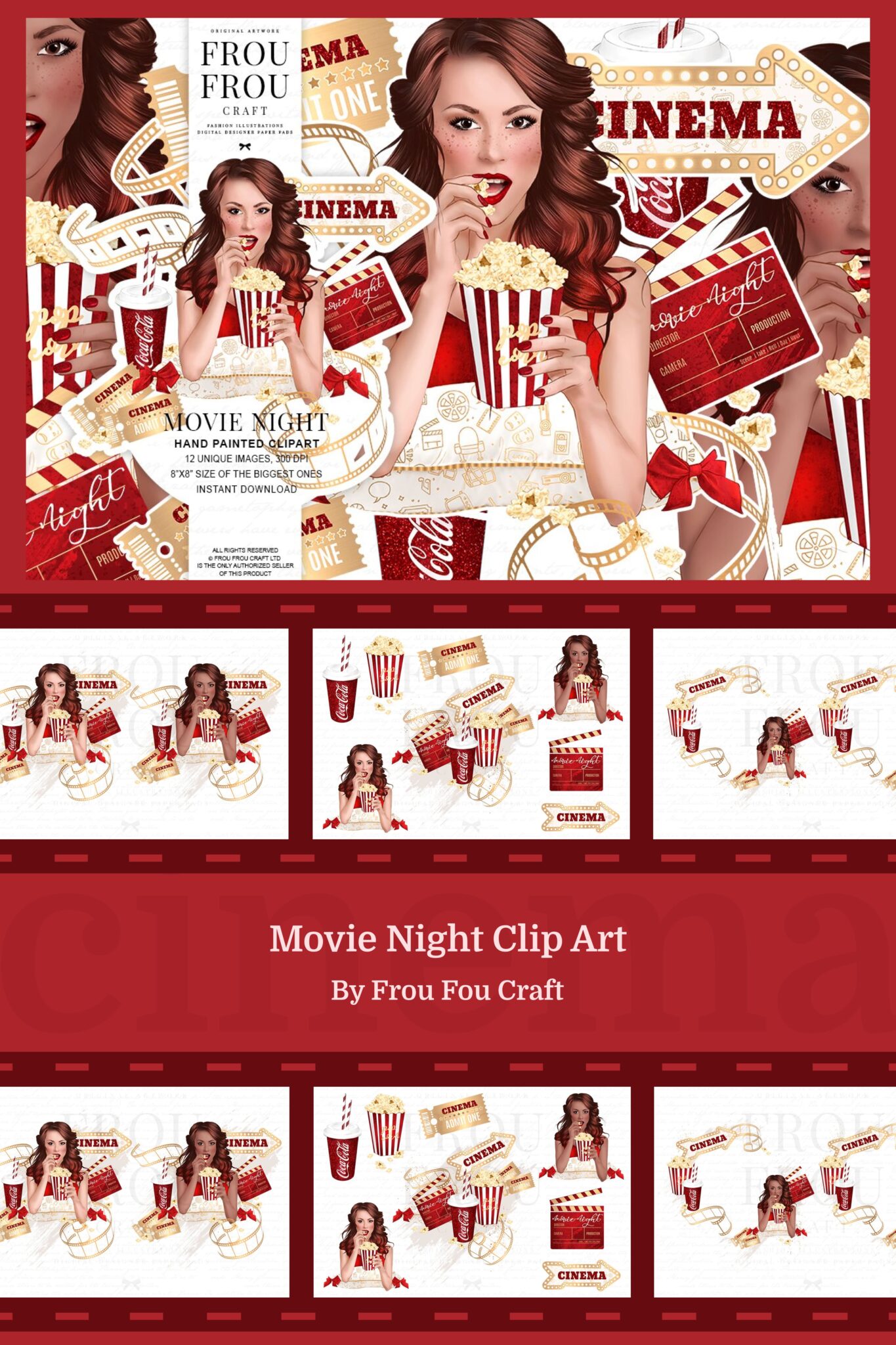 Movie Night Clip Art – MasterBundles
