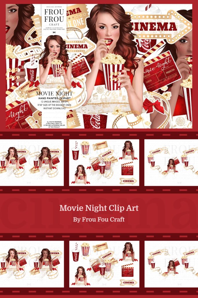 Movie Night Clip Art – MasterBundles