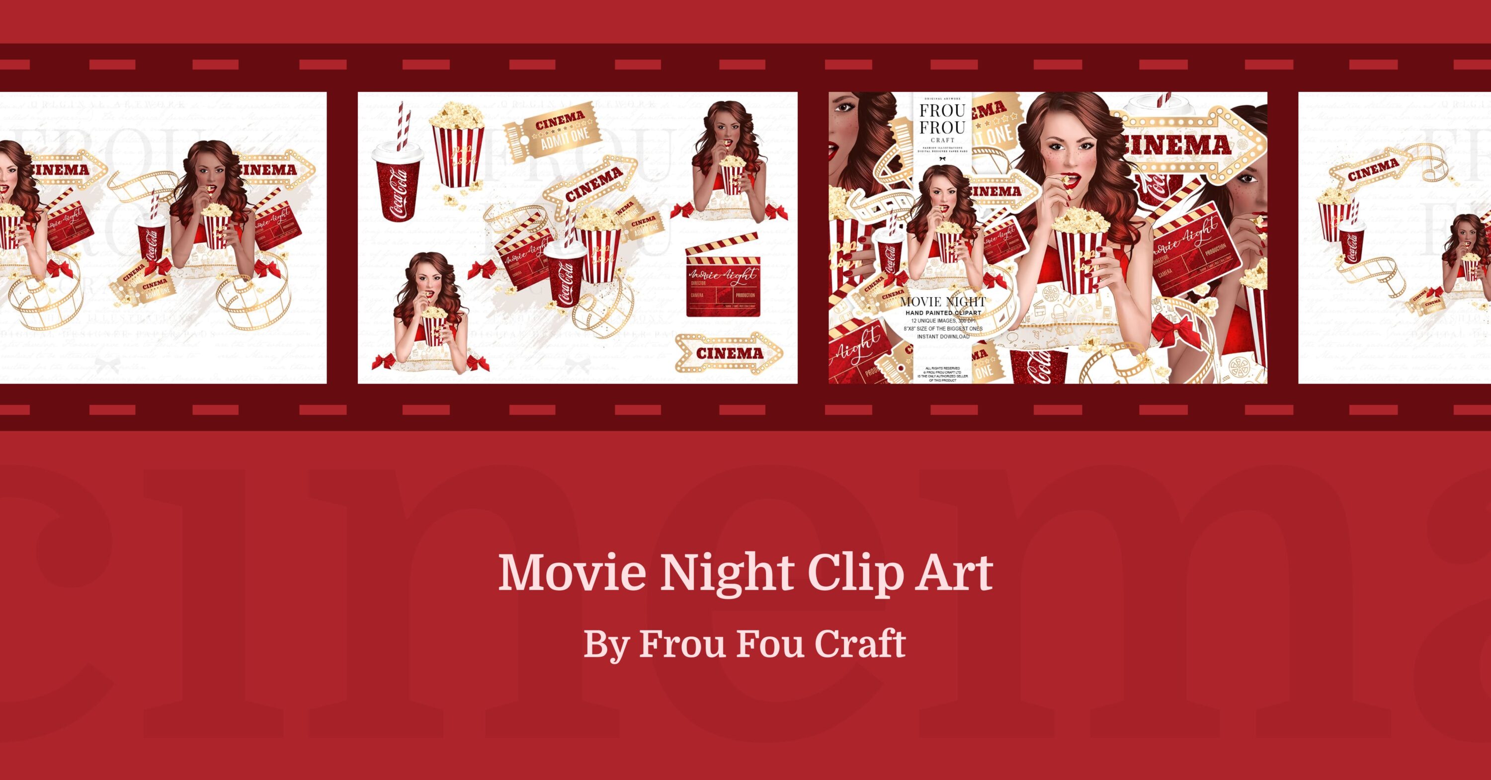 Movie Night Clip Art – MasterBundles