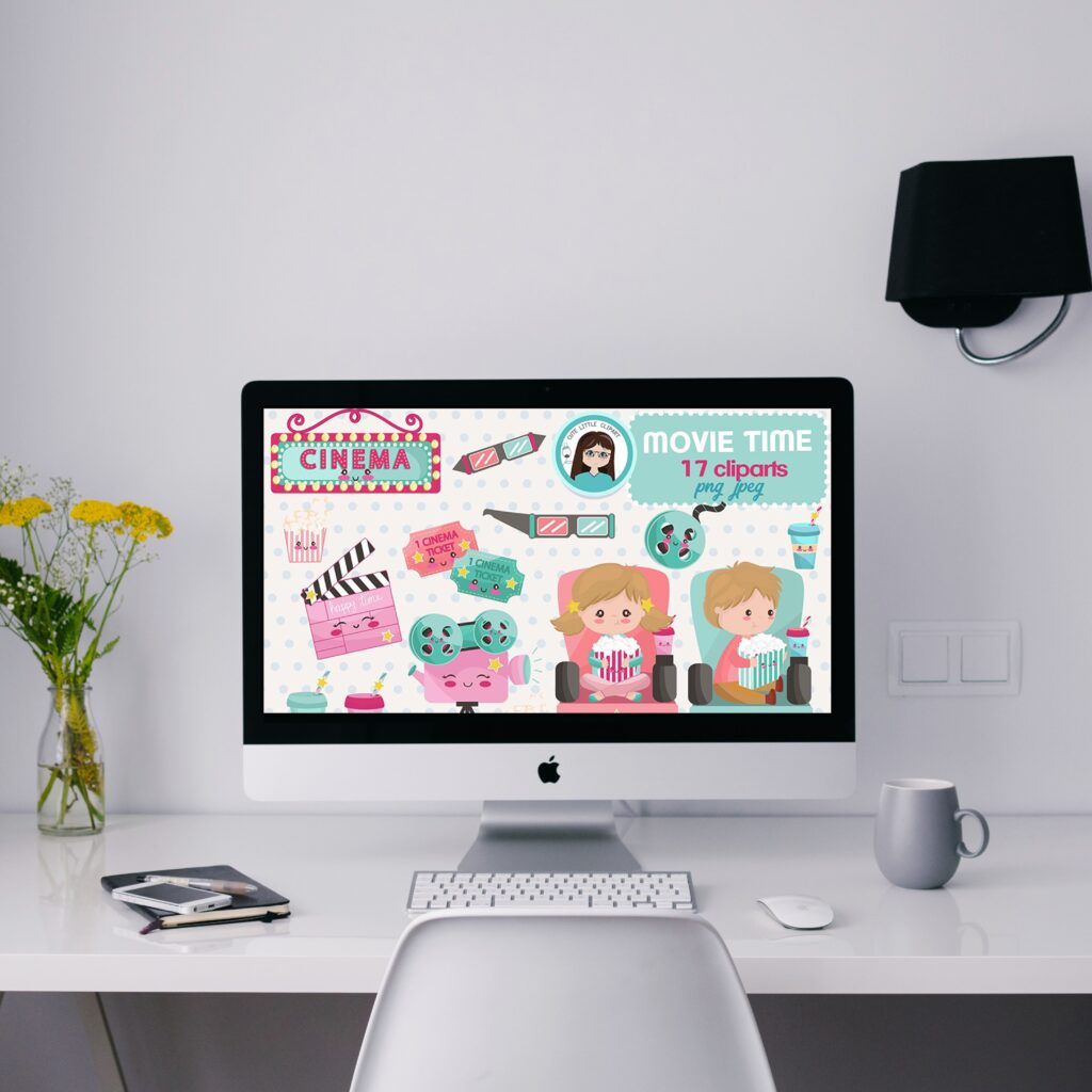 Movie Time Clipart – MasterBundles