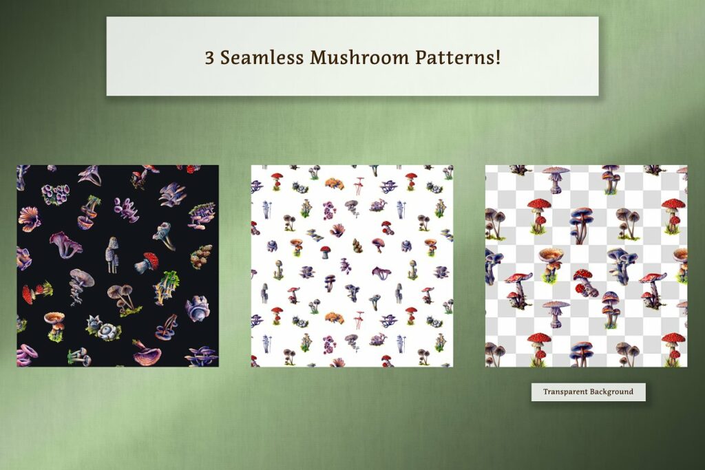 Hand Painted Mushroom Set – MasterBundles
