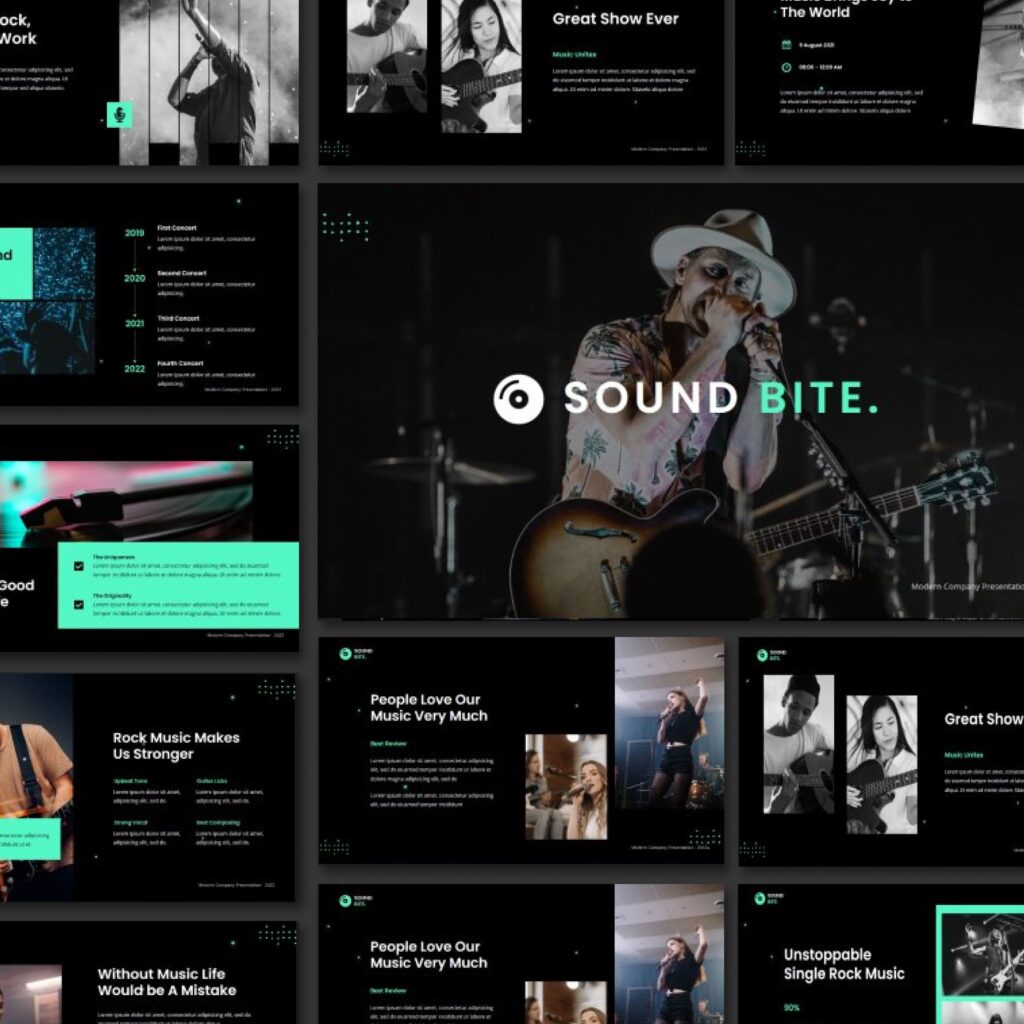 Distortion - Music Powerpoint – MasterBundles