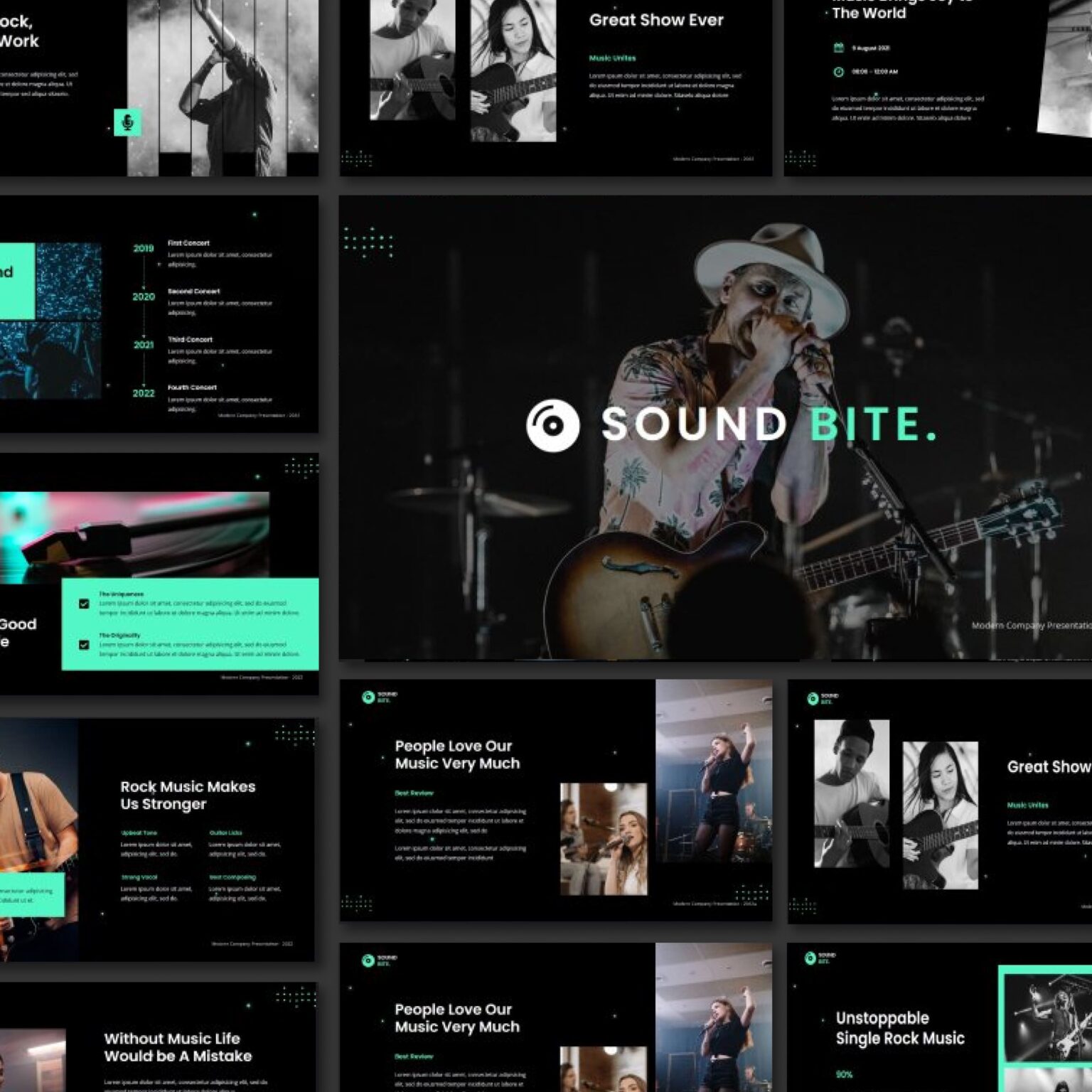 Event-Music PowerPoint Template – MasterBundles