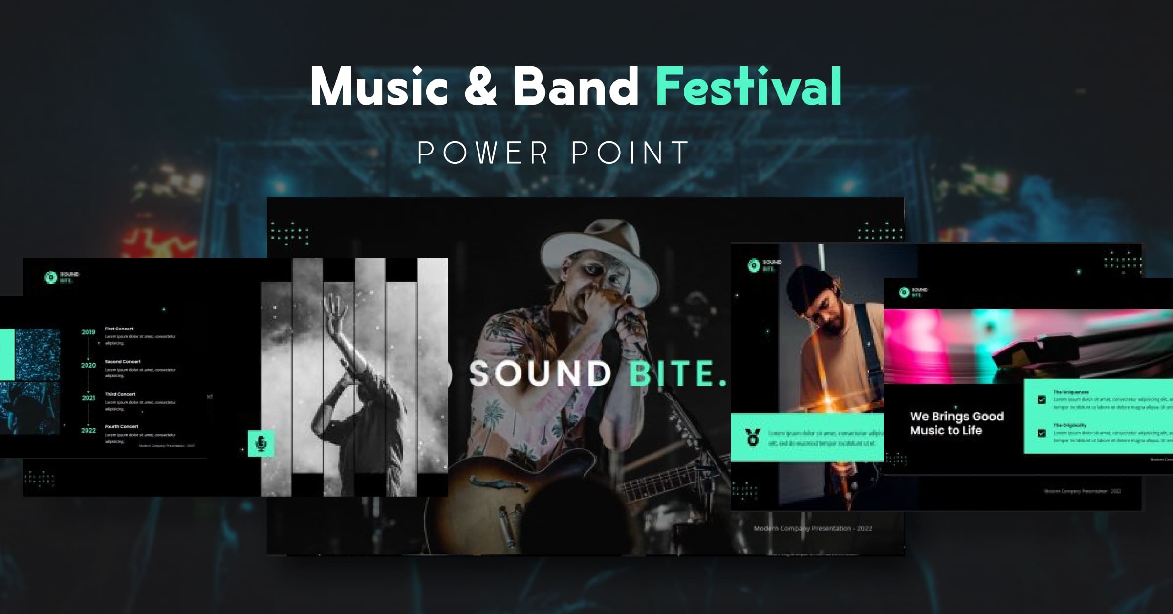 Music & Band Festival PowerPoint – MasterBundles