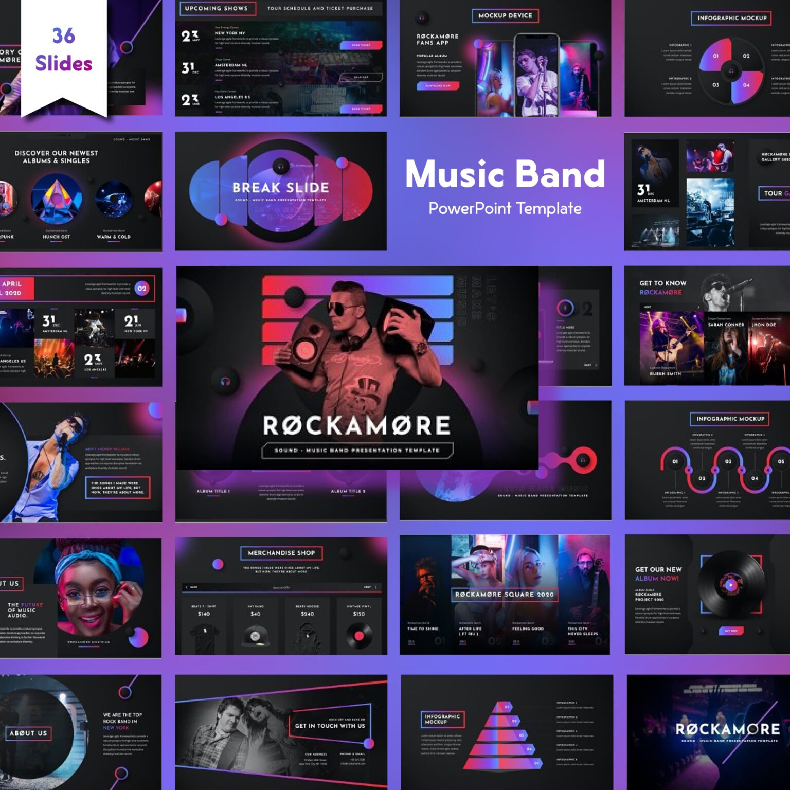 Event-Music PowerPoint Template – MasterBundles