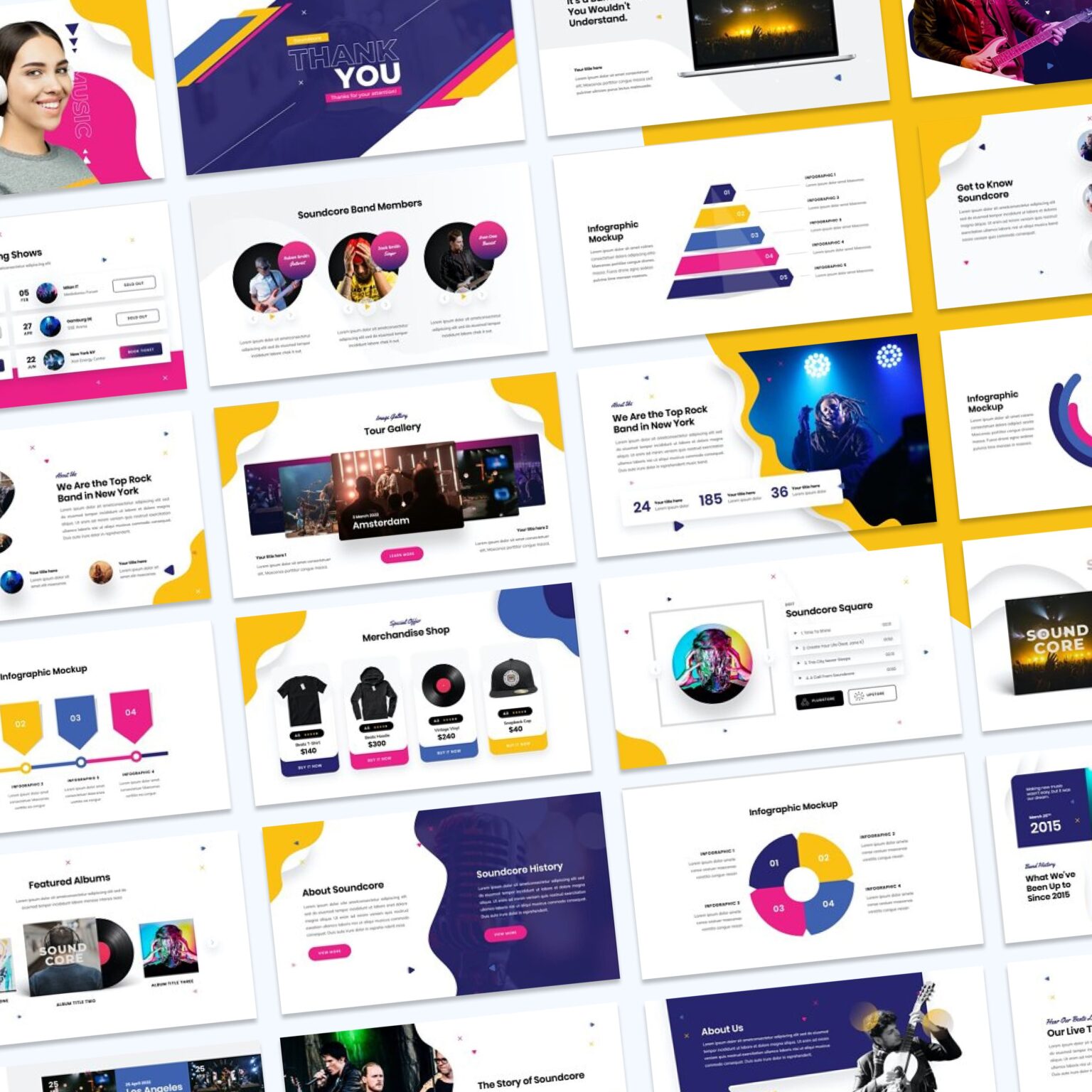 Music Band PowerPoint Template – MasterBundles