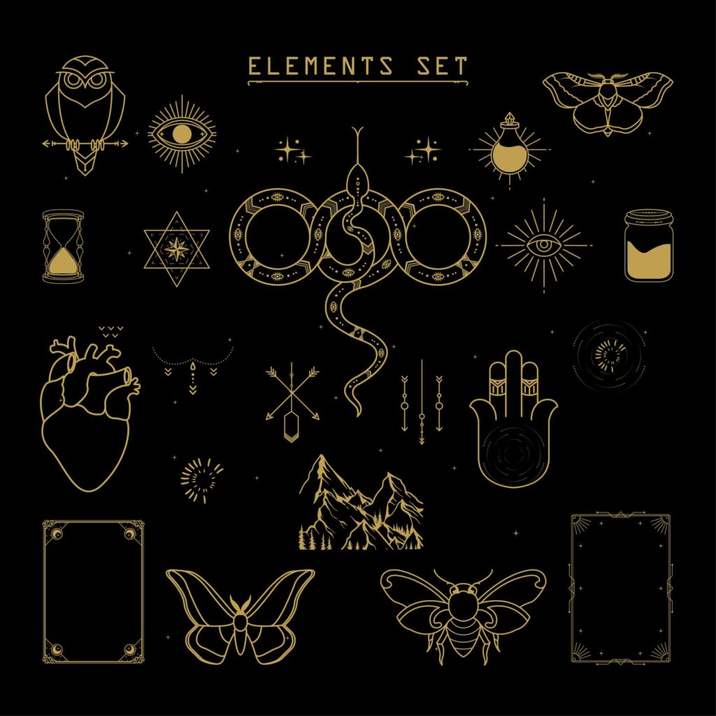 Mystical and Celestial Elements Illustration - MasterBundles