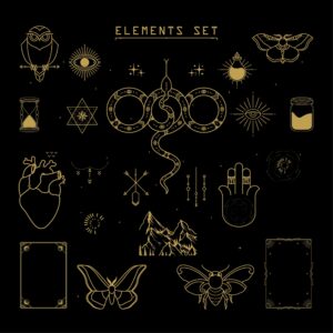 Mystical and Celestial Elements Illustration - MasterBundles