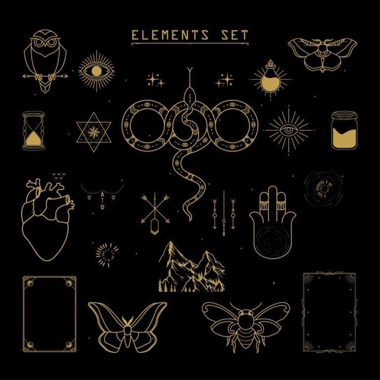 Mystical and Celestial Elements Illustration - MasterBundles