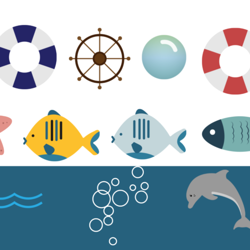 Nautical Vehicles At Sea Clipart Set 25 Clipart Elements High ...