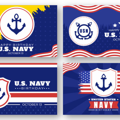 13 U.S. Navy Birthday Illustration | MasterBundles