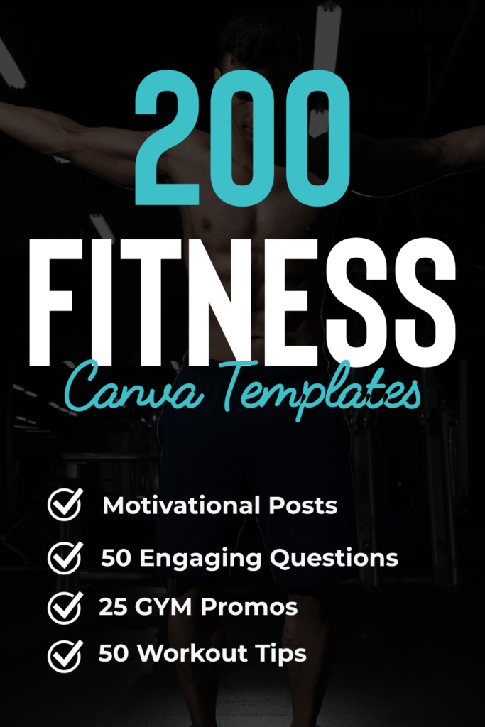 200 Fitness Canva Templates Bundle For Social Media | useful for GYM ...