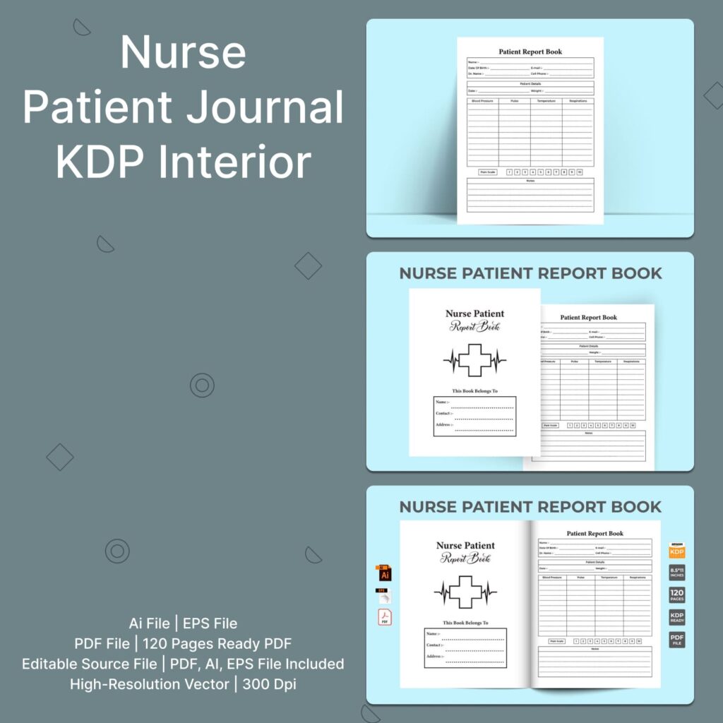 Nurse Patient Journal KDP Interior – MasterBundles