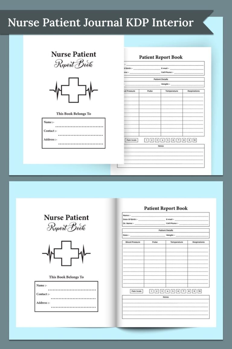 Nurse Patient Journal KDP Interior – MasterBundles