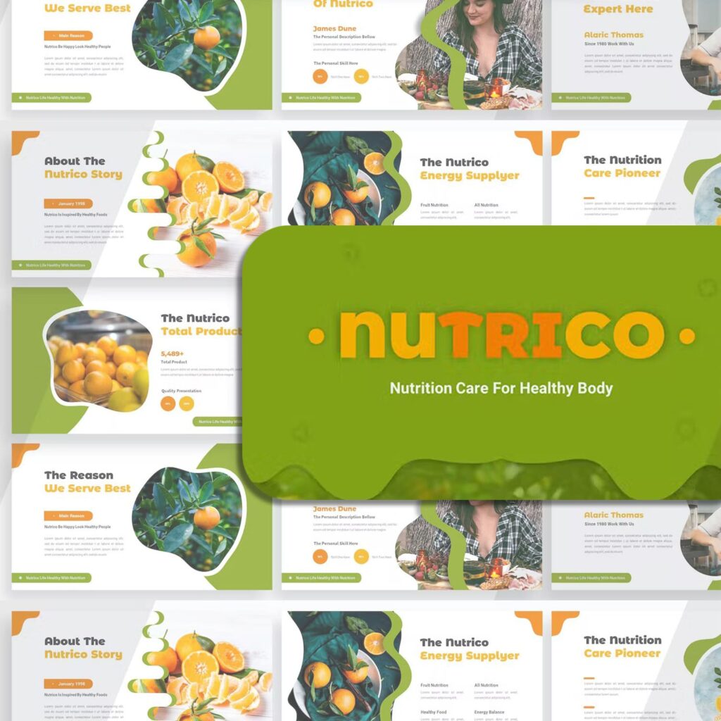 Nutrico Nutrition Care Powerpoint Template – MasterBundles