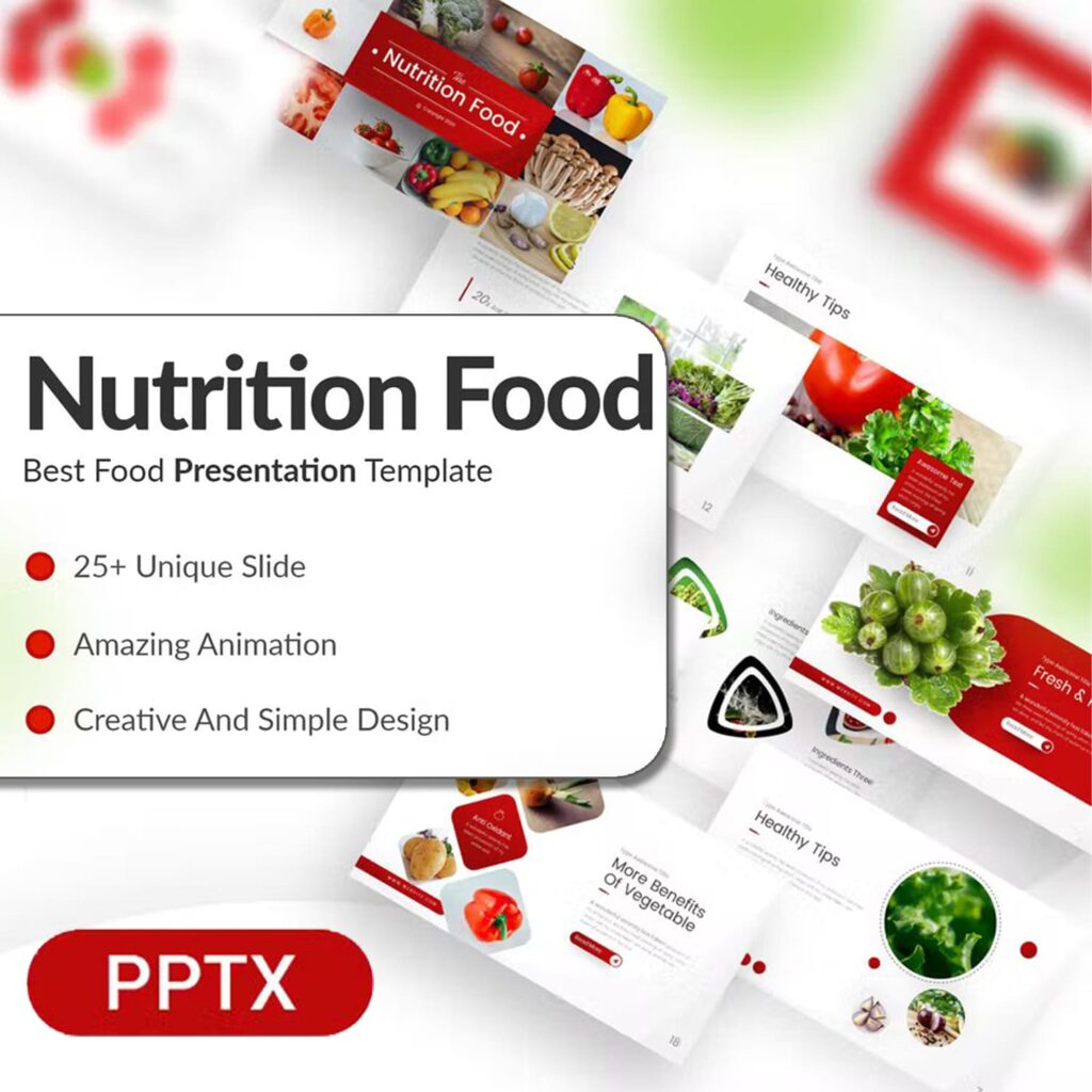Nutrition Food Presentation Powerpoint Template – MasterBundles
