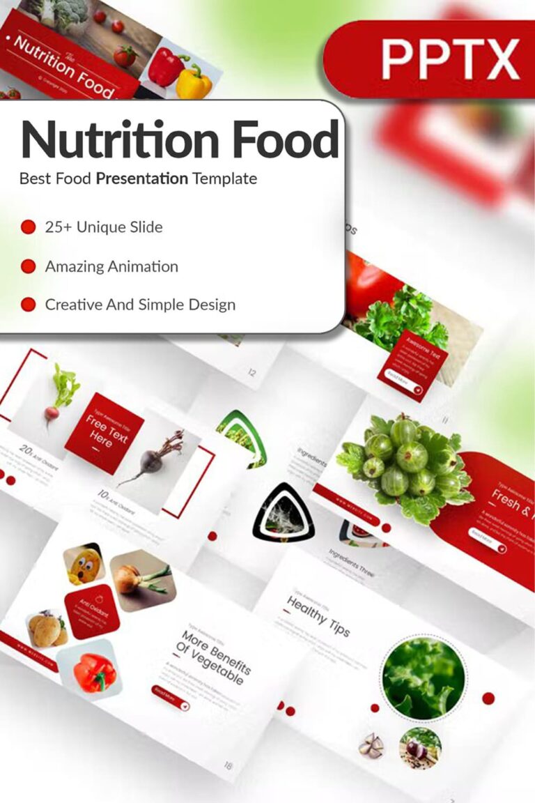 Nutrition Food Presentation Powerpoint Template – MasterBundles
