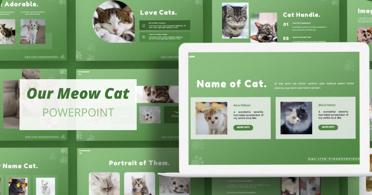 Our Meow Cat - Powerpoint Template – MasterBundles