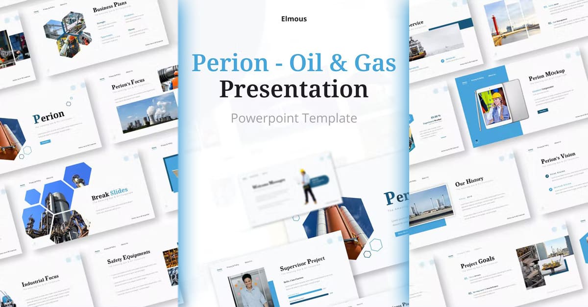 Perion Gas & Oil Powerpoint Presentation Template – MasterBundles