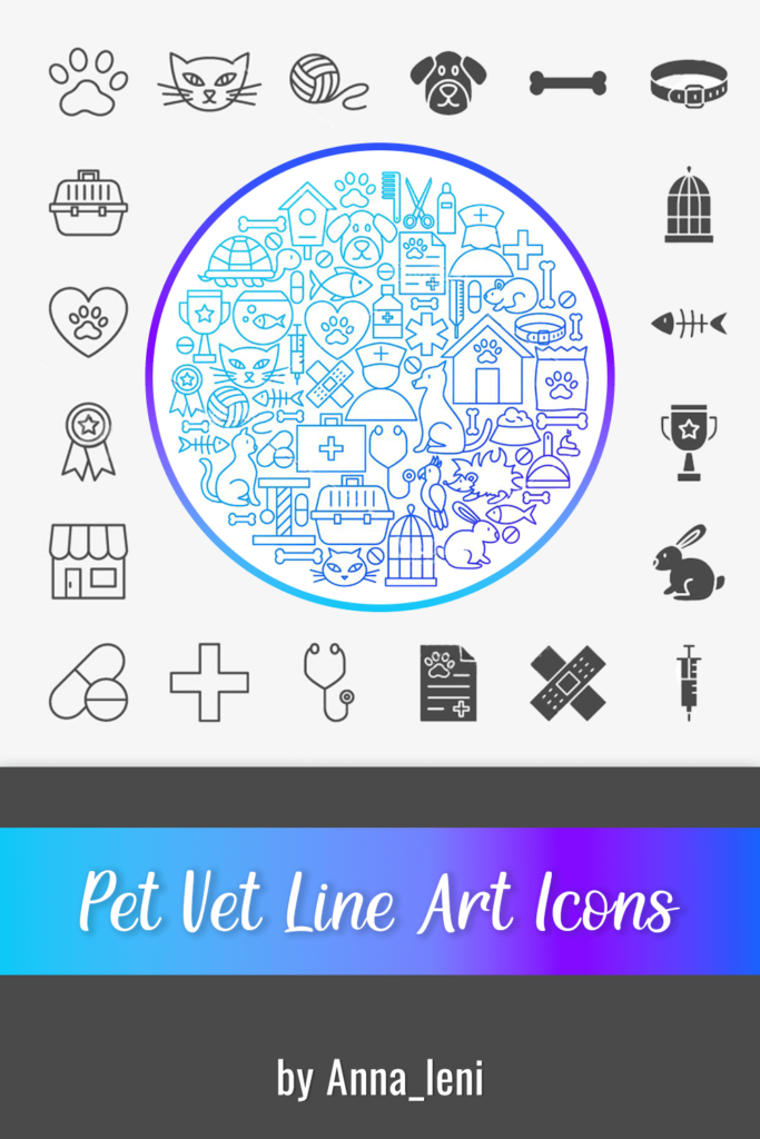 Pet Vet Line Art Icons – MasterBundles