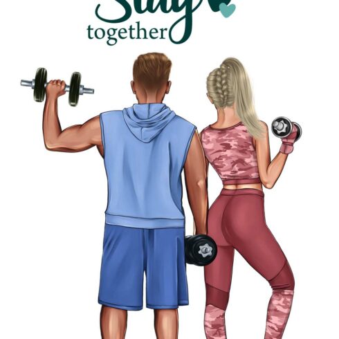 Sports couple clipart | MasterBundles