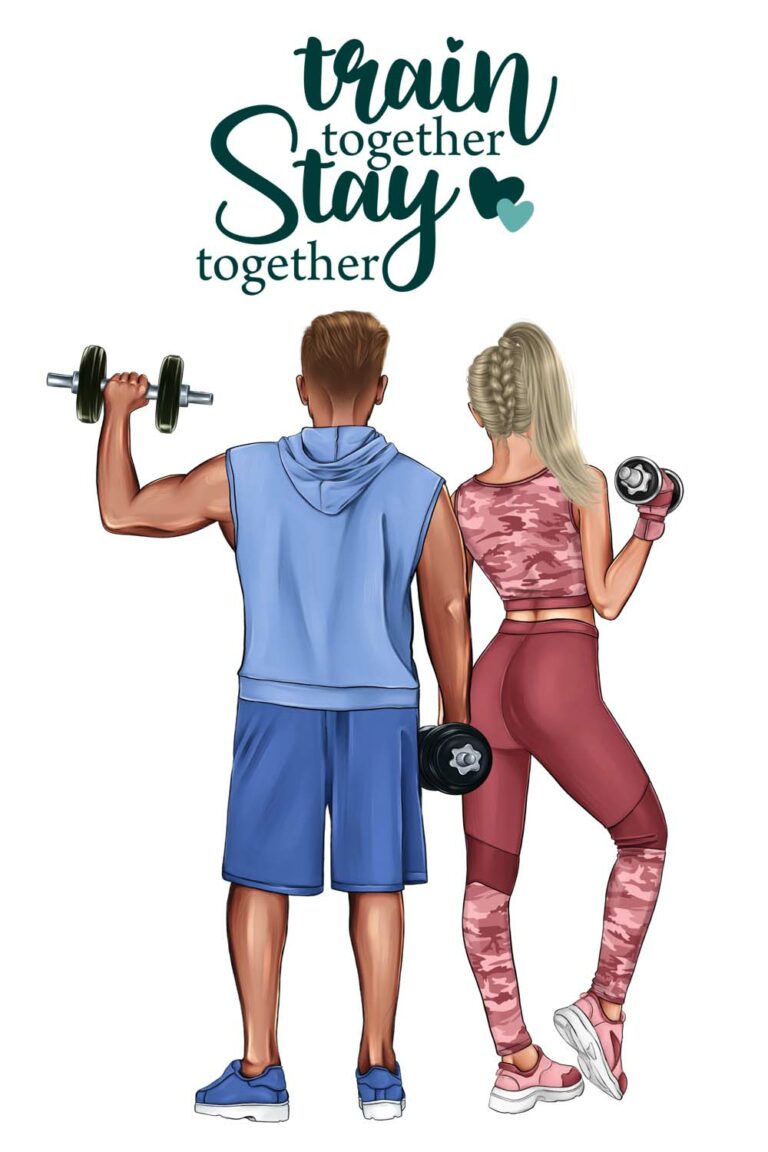 Sports couple clipart - MasterBundles