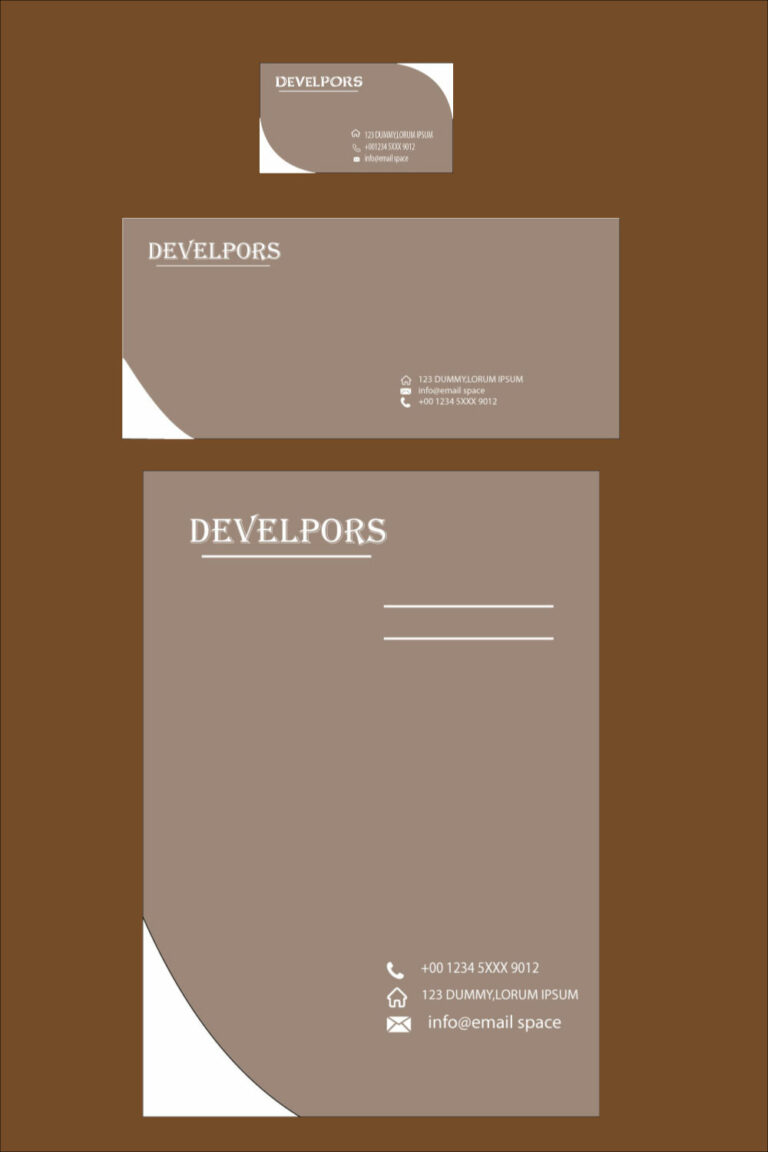 business card design with letter head and envelope - MasterBundles