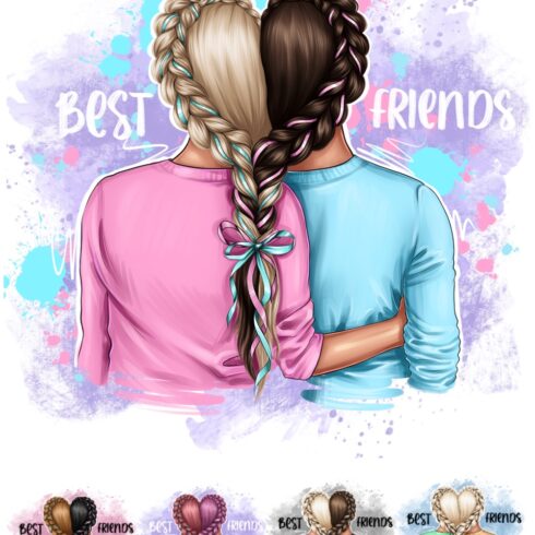 Best friend clipart, Best Friends | MasterBundles