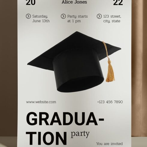 Modern Graduation Party Invitation | Master Bundles