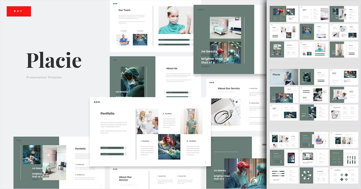 Placie - Medical Surgery Powerpoint Template – MasterBundles