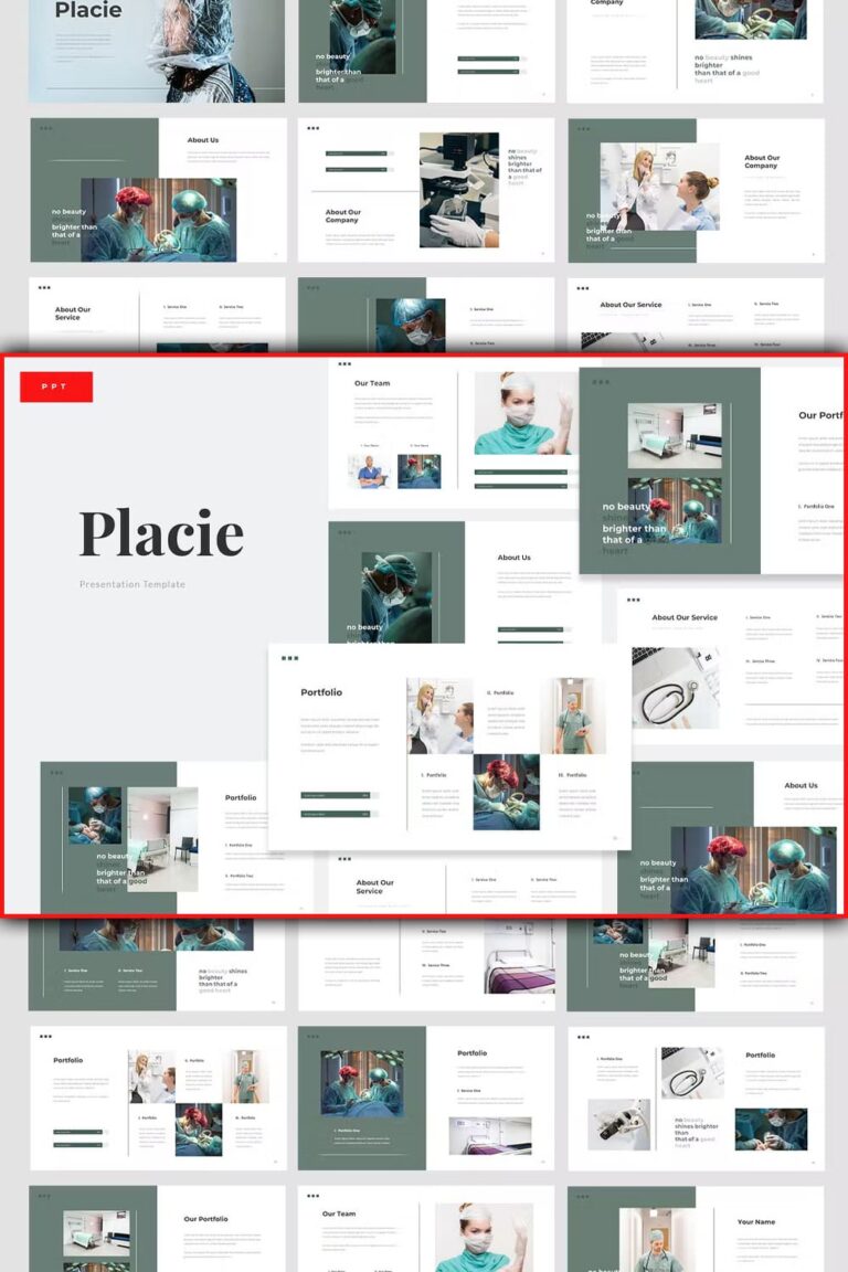 Placie - Medical Surgery Powerpoint Template – MasterBundles