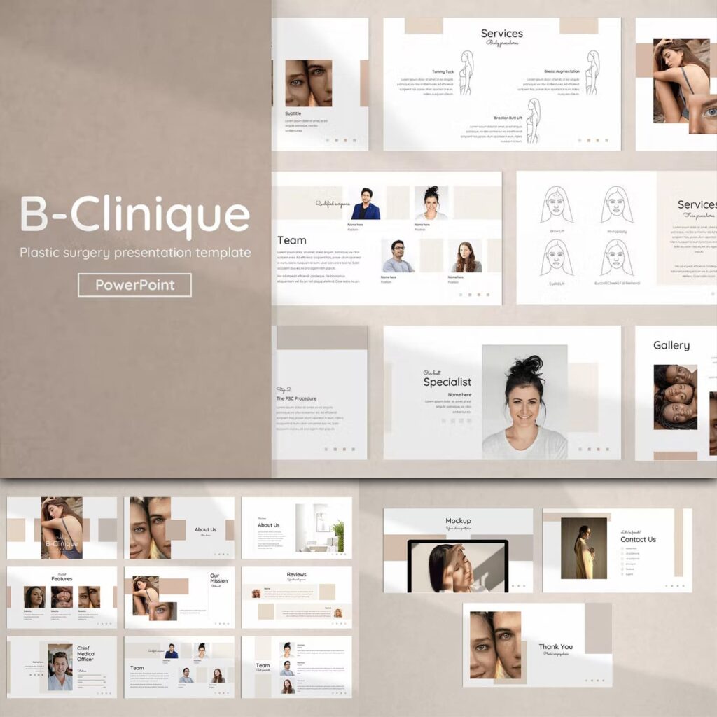 Plastic Surgery PowerPoint Template PPTX – MasterBundles