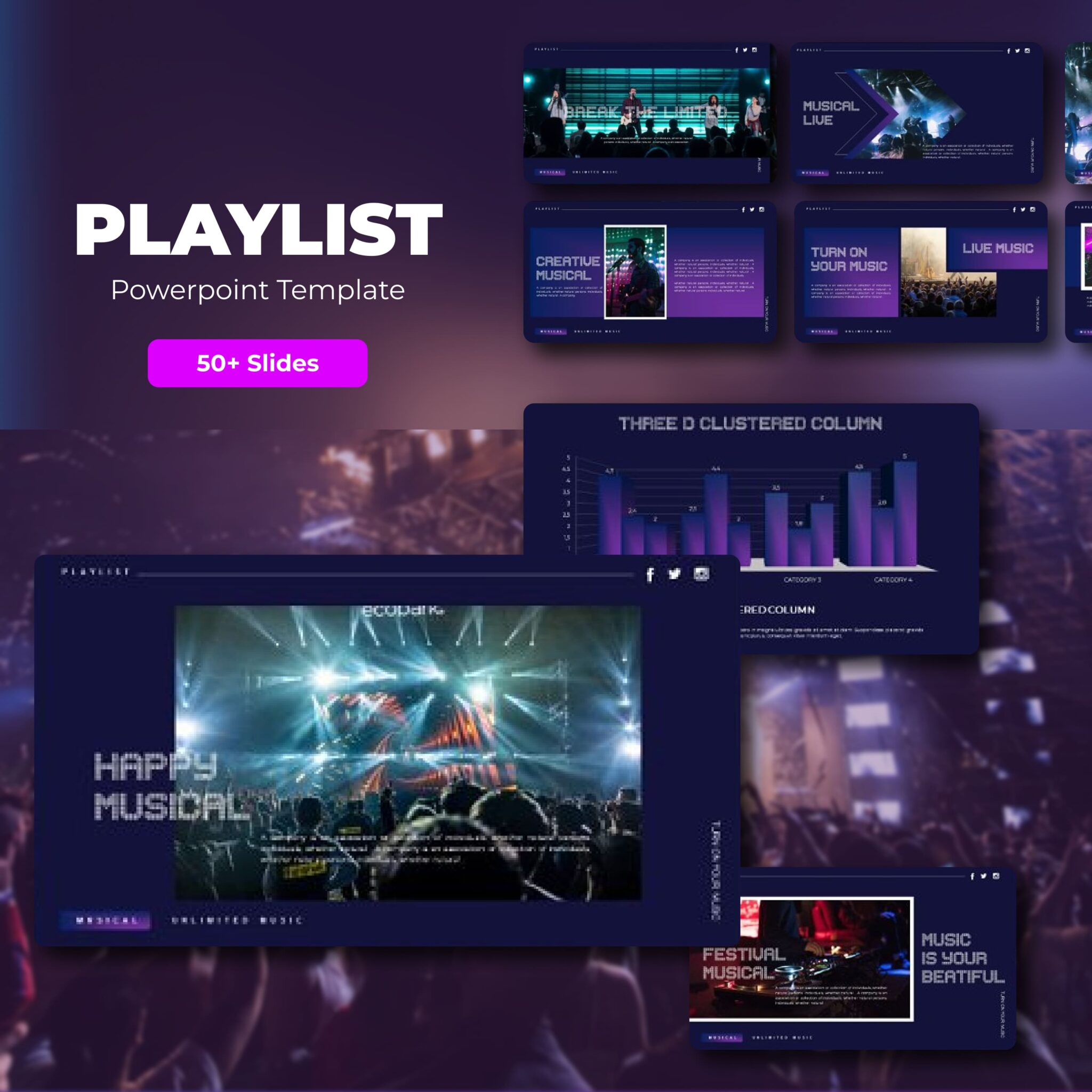 Playlist | Powerpoint Template – MasterBundles