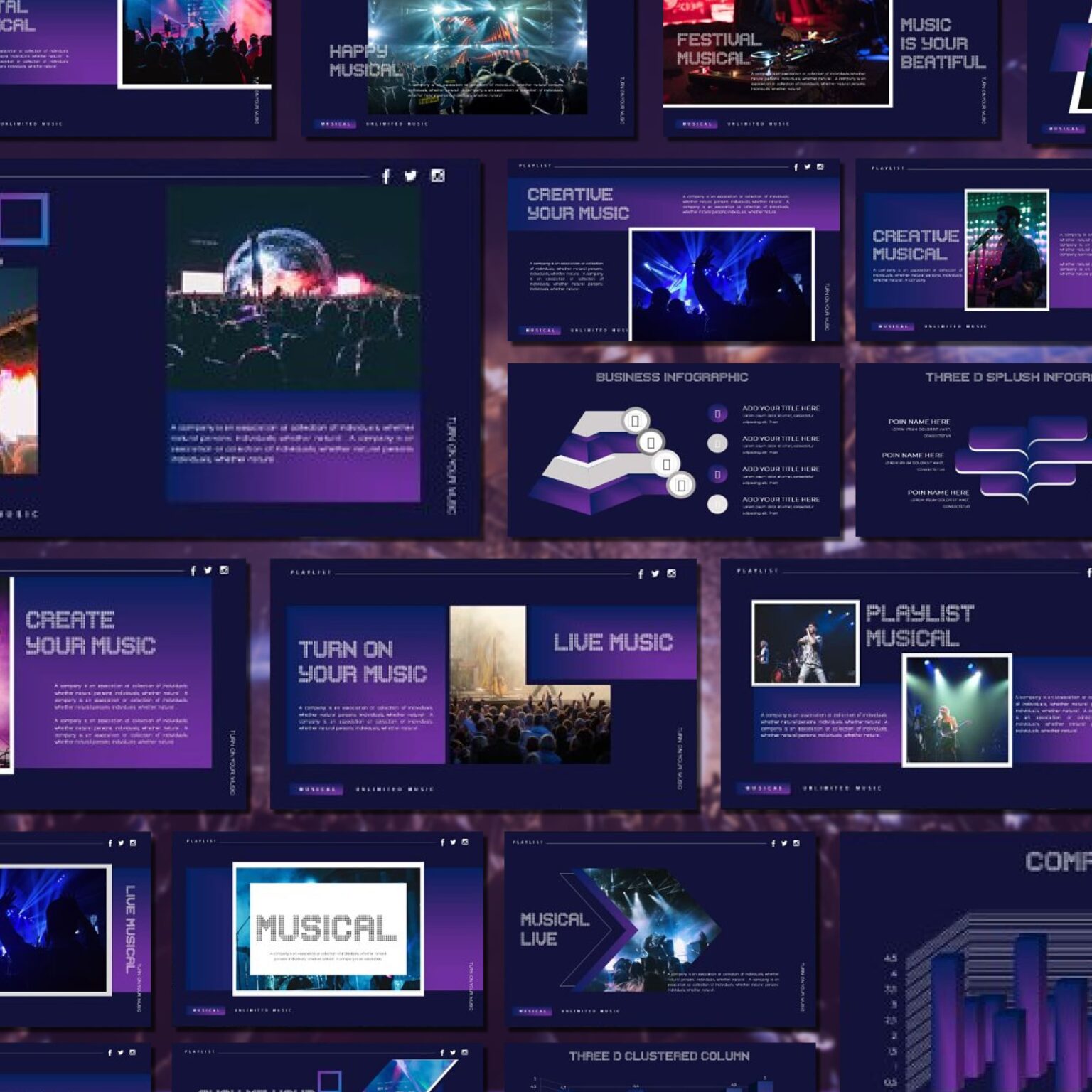 Playlist | Powerpoint Template – MasterBundles