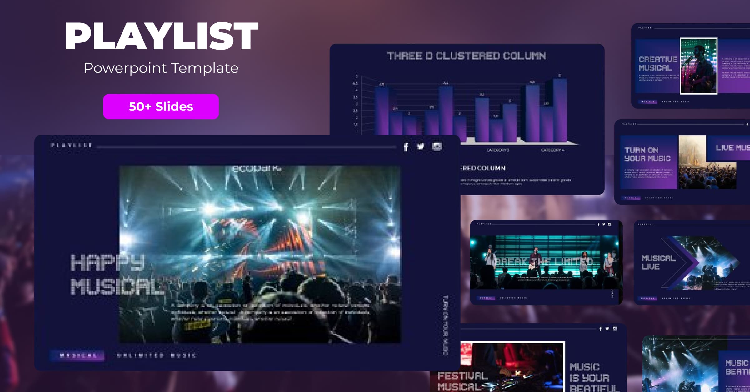 Playlist | Powerpoint Template – MasterBundles