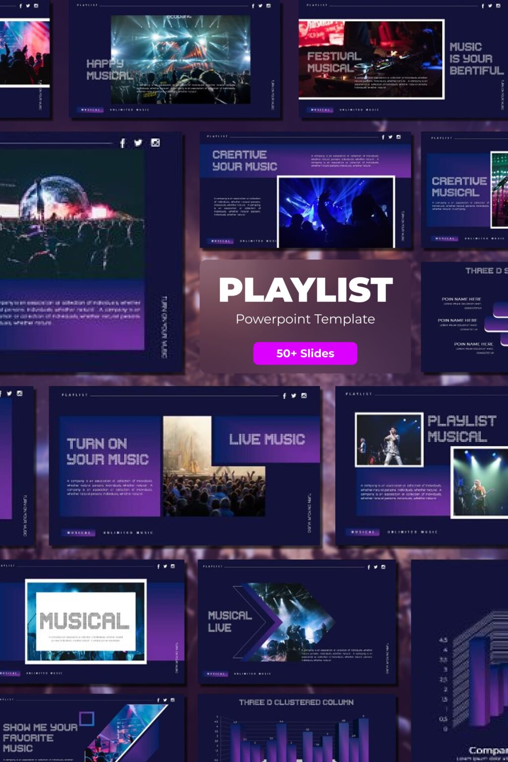 Playlist | Powerpoint Template – MasterBundles