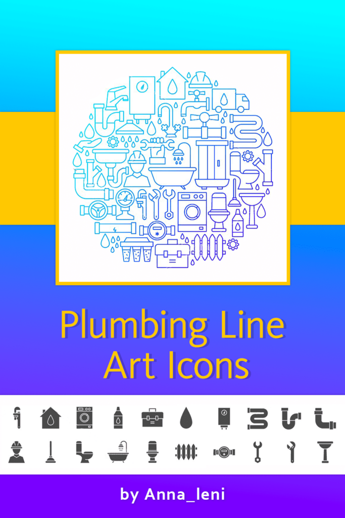 Plumbing Line Art Icons – MasterBundles