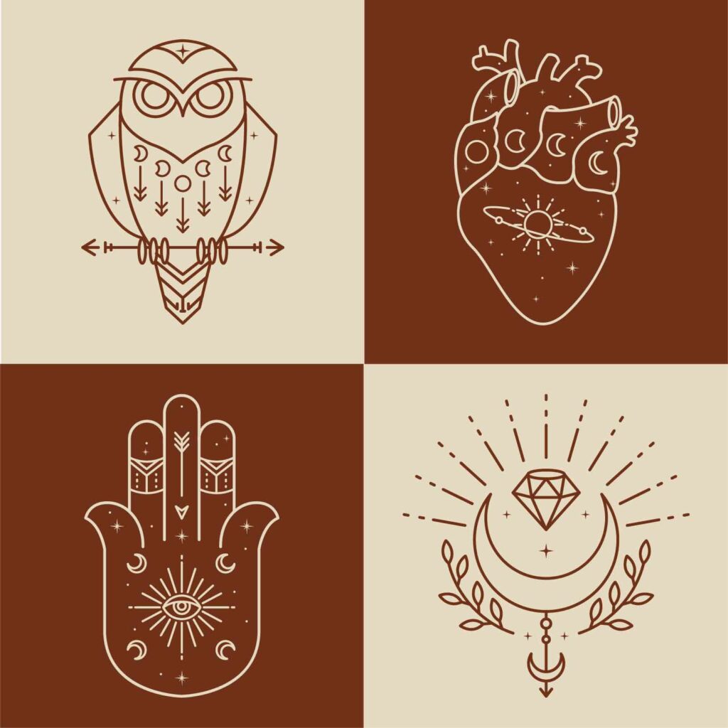 Mystical and Celestial Elements Illustration - MasterBundles