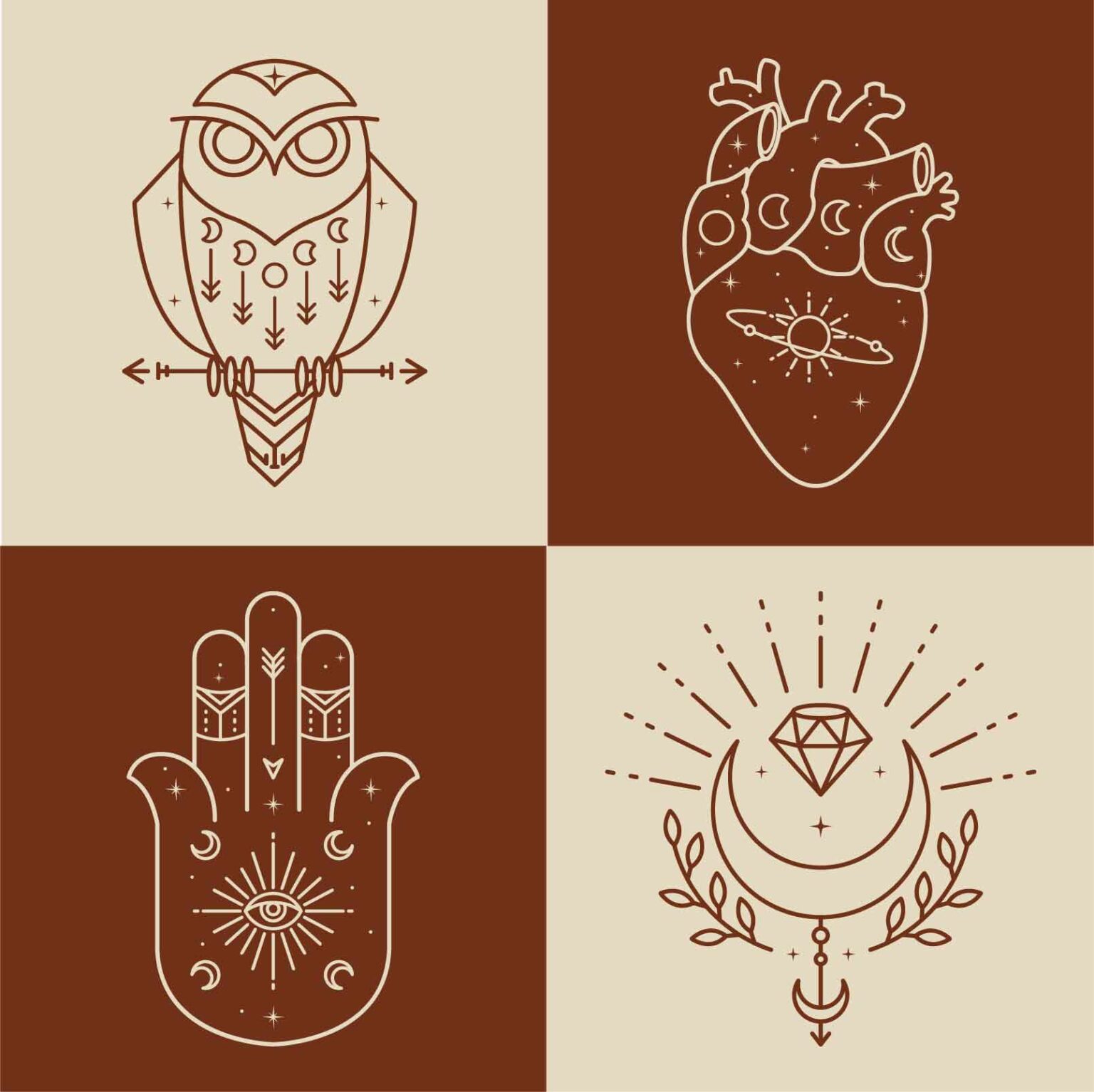 Mystical and Celestial Elements Illustration - MasterBundles