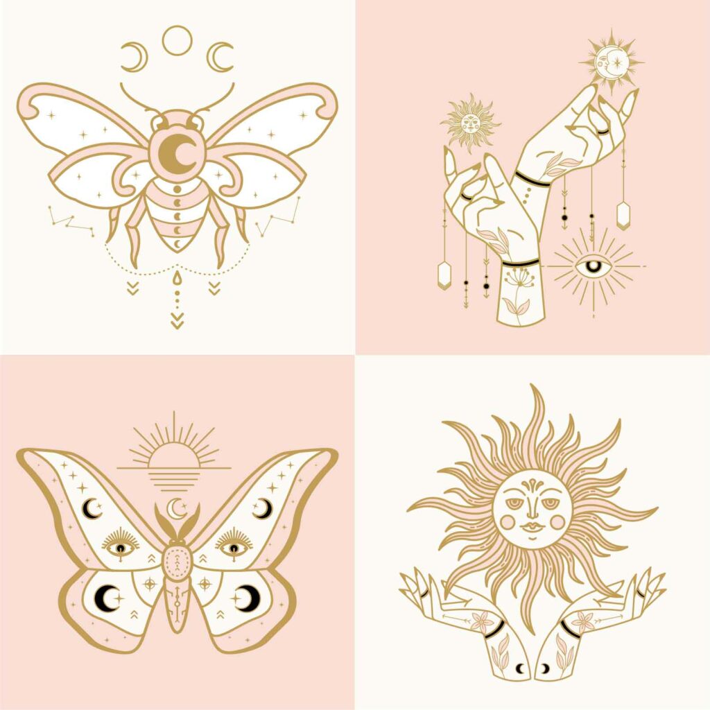 Mystical and Celestial Elements Illustration - MasterBundles