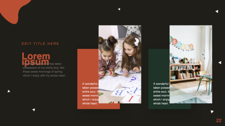 Cute Preschool Presentation Template – MasterBundles