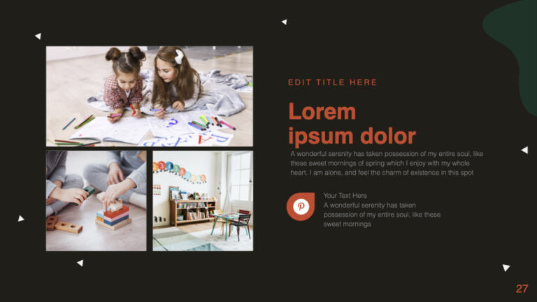 Cute Preschool Presentation Template – MasterBundles