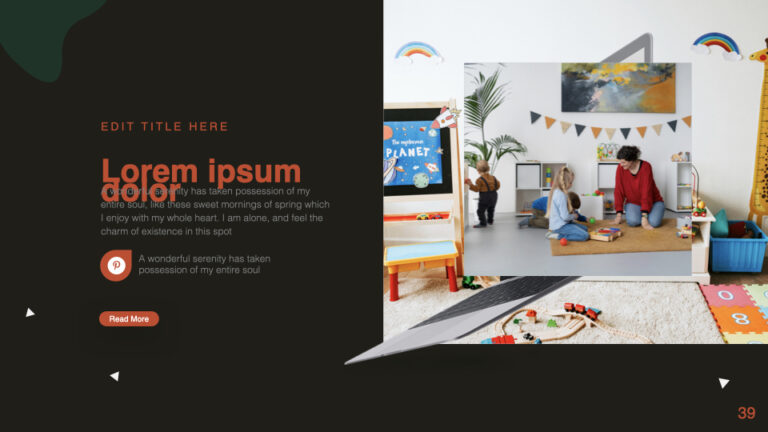 Cute Preschool Presentation Template – MasterBundles