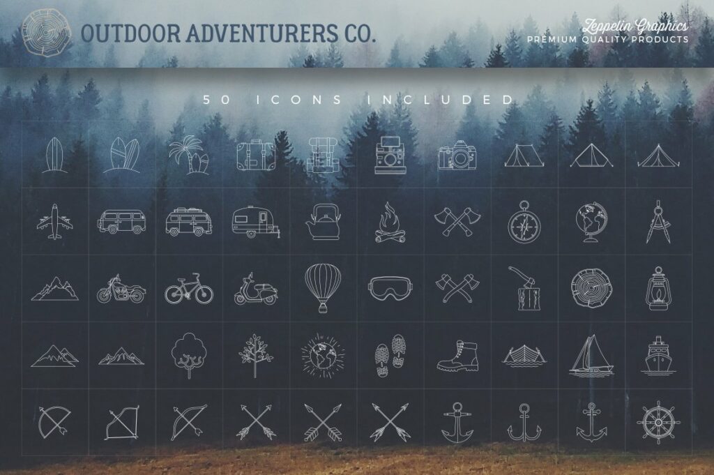 150 Outdoor Adventurers Logos – MasterBundles