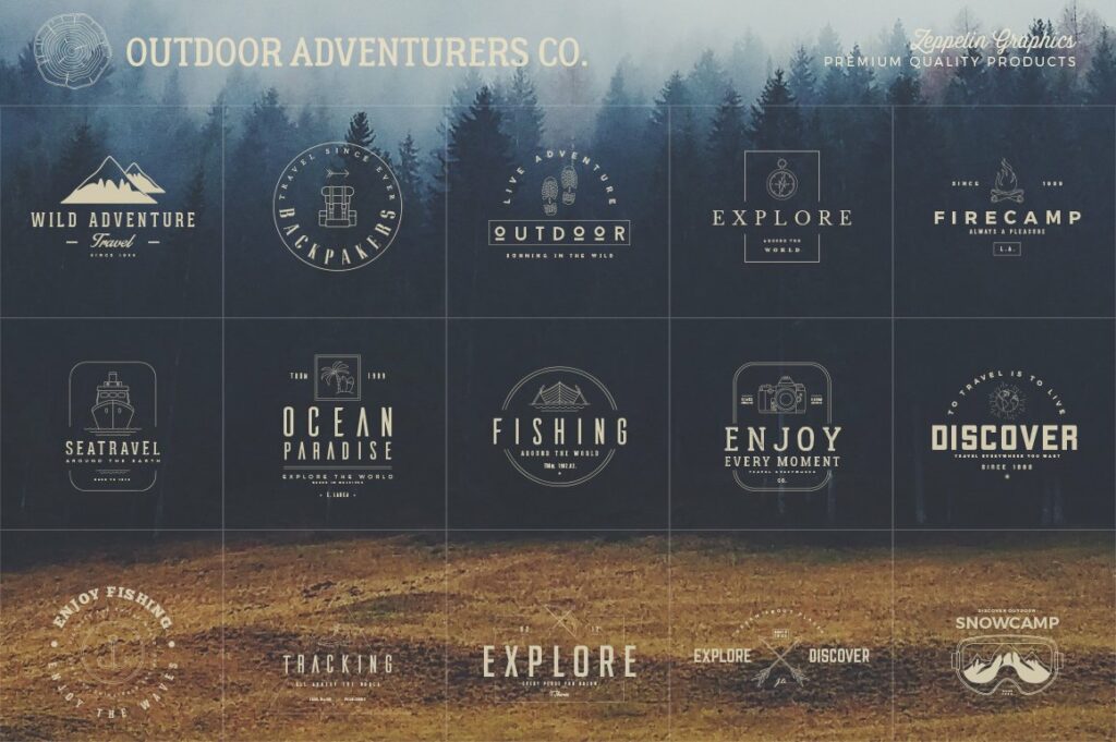150 Outdoor Adventurers Logos – MasterBundles