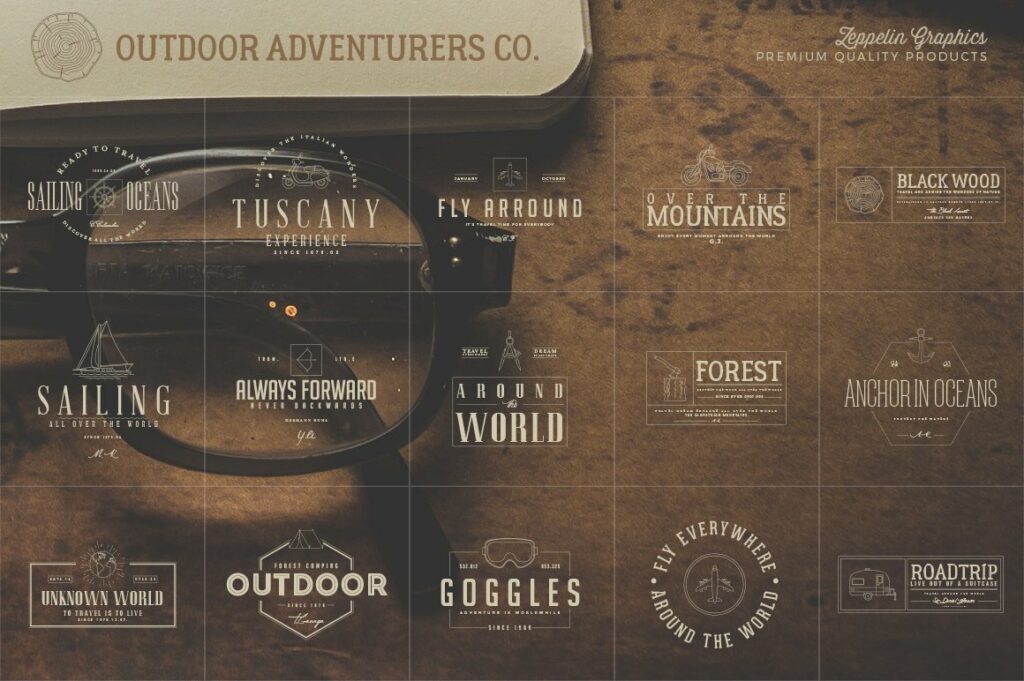 150 Outdoor Adventurers Logos – MasterBundles