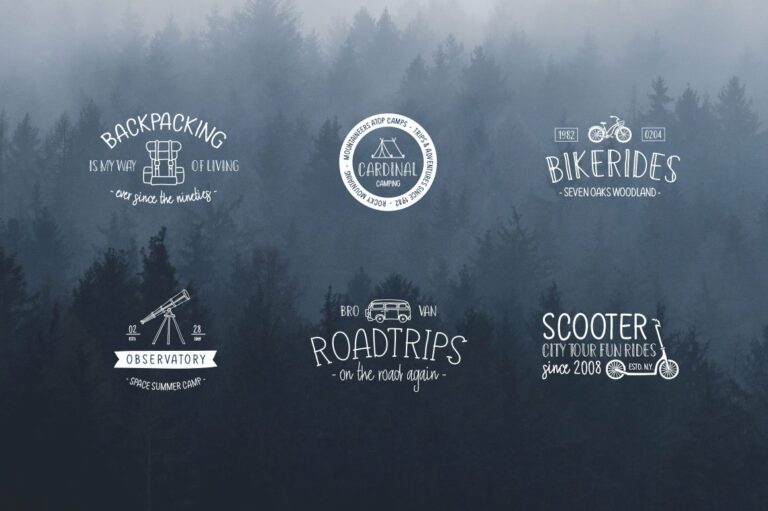 Retro Travel Logos & Fonts – MasterBundles